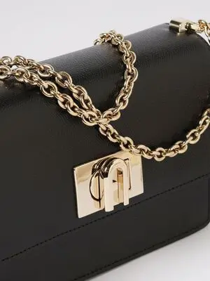 Furla 1927 Grained Leather Bag - Black