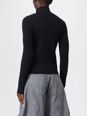 JW Anderson Ribbed Zip Up Sweater - Black
