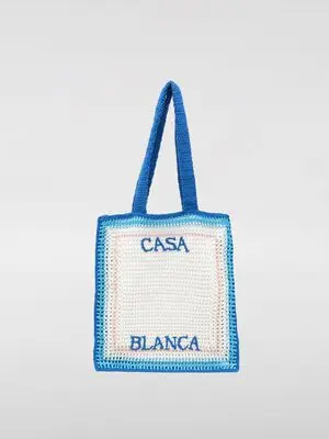 Casablanca Woven Tote Bag - Blue
