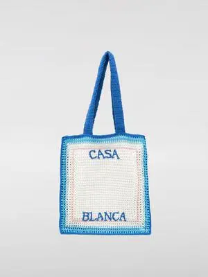 Casablanca Woven Tote Bag - Blue