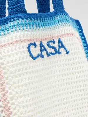 Casablanca Woven Tote Bag - Blue