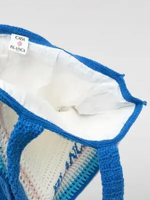 Casablanca Woven Tote Bag - Blue