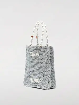 Casablanca Woven Shoulder Bag - Silver
