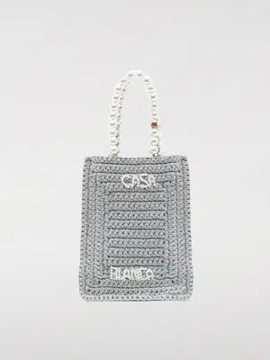 Casablanca Woven Shoulder Bag - Silver