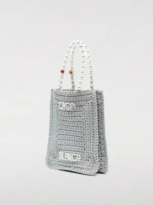 Casablanca Woven Shoulder Bag - Silver