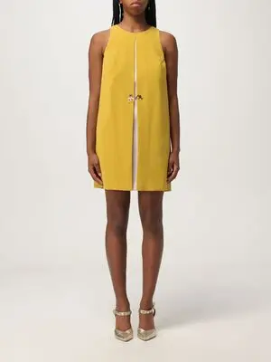 Elisabetta Franchi Sleeveless Dress With Gold Embellishment