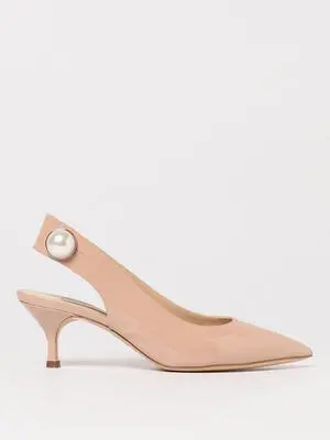 Casadei Slingback Pumps With Embellished Heel - Nude