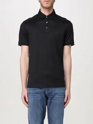Men's Armani Shirt Black Polos