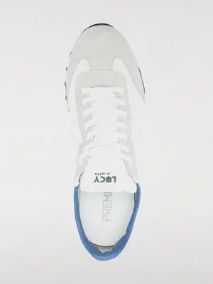 Premiata Lucy Suede And Perforated Fabric Sneakers - White