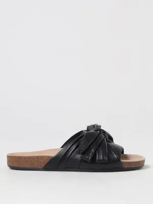 JW Anderson Flat Sandals With Knot Detailing - Black