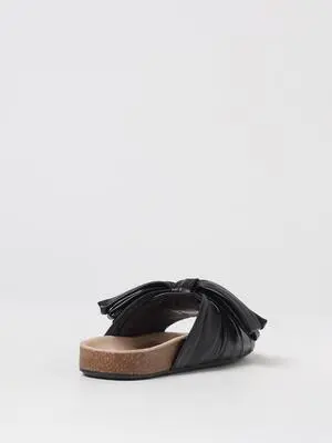 JW Anderson Flat Sandals With Knot Detailing - Black