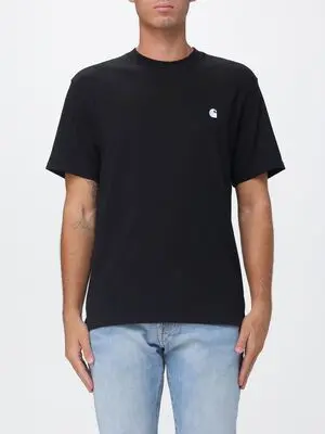 Carhartt Work In Progress Madison Cotton T-shirt With Embroidered Logo On The Chest - Black