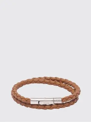 TOD'S Mycolors Braided Calfskin Bracelet Brown