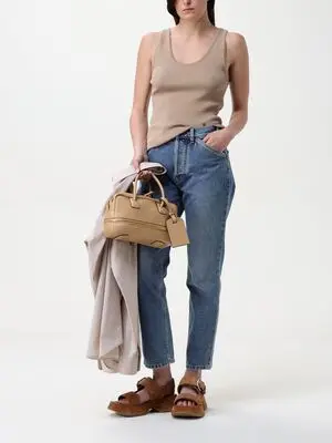 Moschino Ribbed Tank Top - Beige