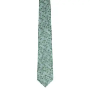 Trafalgar Nohea Palm Tree Linen Blend Novelty Necktie - Green