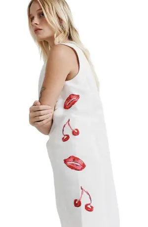 ROMY Cherry Lips Shift Dress