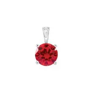 DONATELLO GIAN Name' Sterling Silver Gemstone Pendant - Red