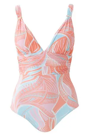 Melissa Odabash Panarea Shirred One-piece Swimsuit - Cosmic