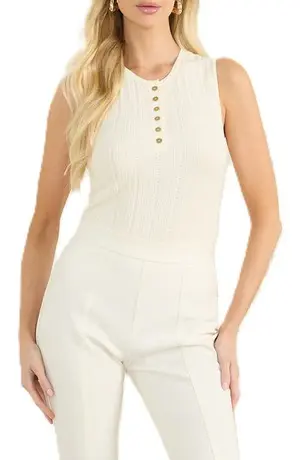 MARCIANO Giada Pointelle Sweater Tank