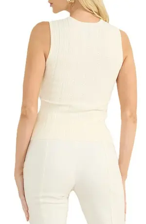 MARCIANO Giada Pointelle Sweater Tank