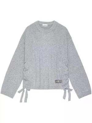 GANNI Drawstring Crewneck Sweater