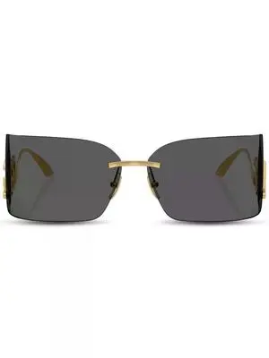 Dolce & Gabbana Logo-plaque Sunglasses - Gold