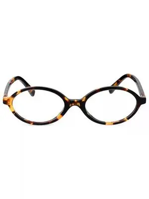 Miu Miu Round-frame Glasses - Brown
