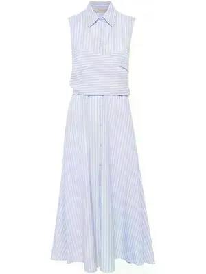 TWINSET Striped Midi Shirt Dress