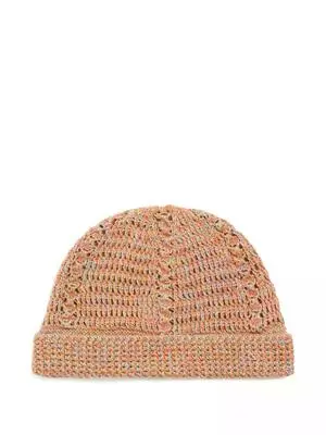 Valentino Garavani Vlogo Signature Knitted Beanie - Orange