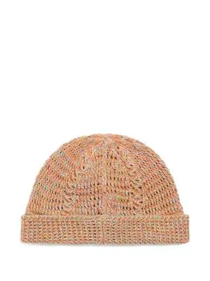 Valentino Garavani Vlogo Signature Knitted Beanie - Orange