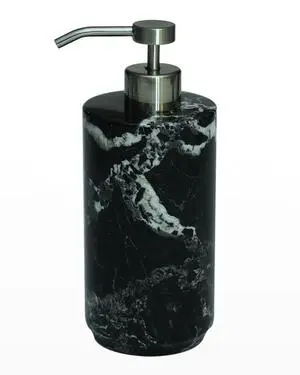 MARBLE CRAFTER Eris Collection Marble Soap Dispenser - Black Zebra