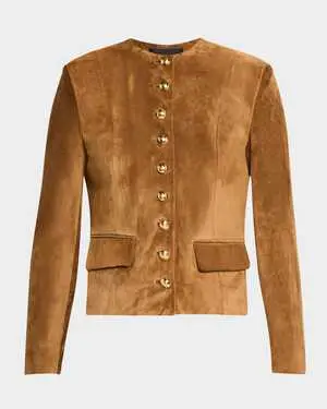 NILI LOTAN Nili Lotan Nanon Suede Jacket - Martora