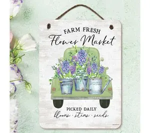 COURTSIDE MARKET Spring Flower Market 12x16 Art Board With Twin - One-color