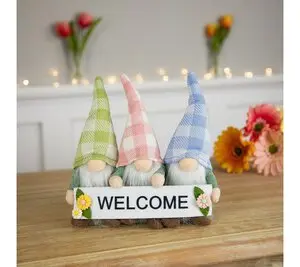 NORTHLIGHT Gnome Trio Spring Table Decoration 7
