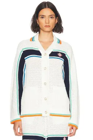 Casablanca Crochet Effect Tennis Shacket