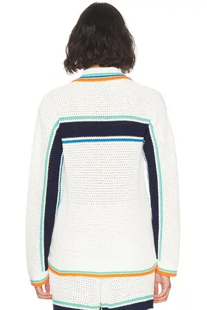 Casablanca Crochet Effect Tennis Shacket