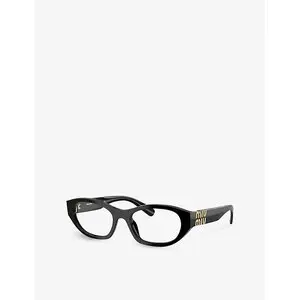 Miu Miu Rectangular Eyeglasses - Black
