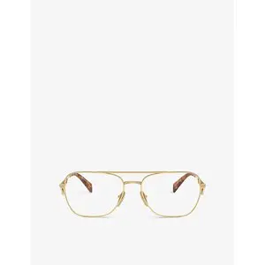 Prada Gold Tone Eyewear For Women