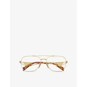 Prada Pr B50v Pilot-Frame Optical Glasses - Gold | Editorialist display picture 2