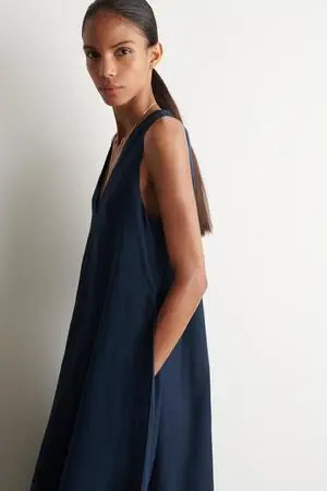 Cos A-line Linen-blend Maxi Dress
