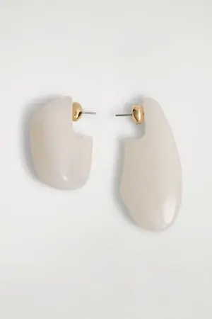 Cos Mismatched Sculptural Resin Earrings
