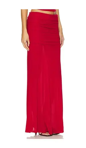 RUNAWAY THE LABEL Meila Maxi Skirt - Cherry