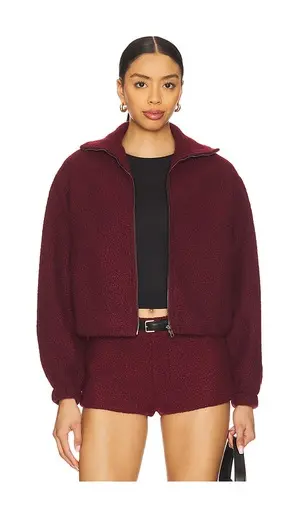 Amanda Uprichard X Como Bomber Jacket - Burgundy