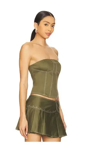 BY.DYLN X Jenna Corset In Olive