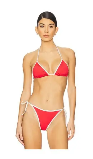 L*Space Lotus Bikini Top - Grapefruit & Cream