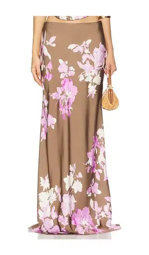 Rococo Sand Maxi Skirt - Brown Pink