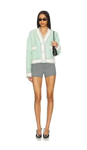 Essentiel Antwerp Hoola Tweed Jacket With Fringed Trim