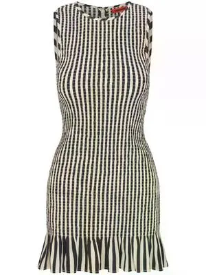 SIMONMILLER Belle Smocked Mini Dress - Black