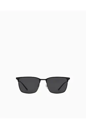 Emporio Armani Asian Fit Rectangular Sunglasses - Black