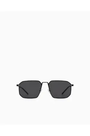 Emporio Armani Irregular-shaped Asian Fit Sunglasses - Black